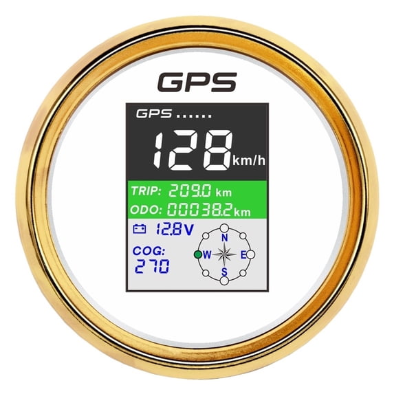 85mm Digital GPS Speedometer Gauge Waterproof TFT Screen MPH Knots Km/h ...