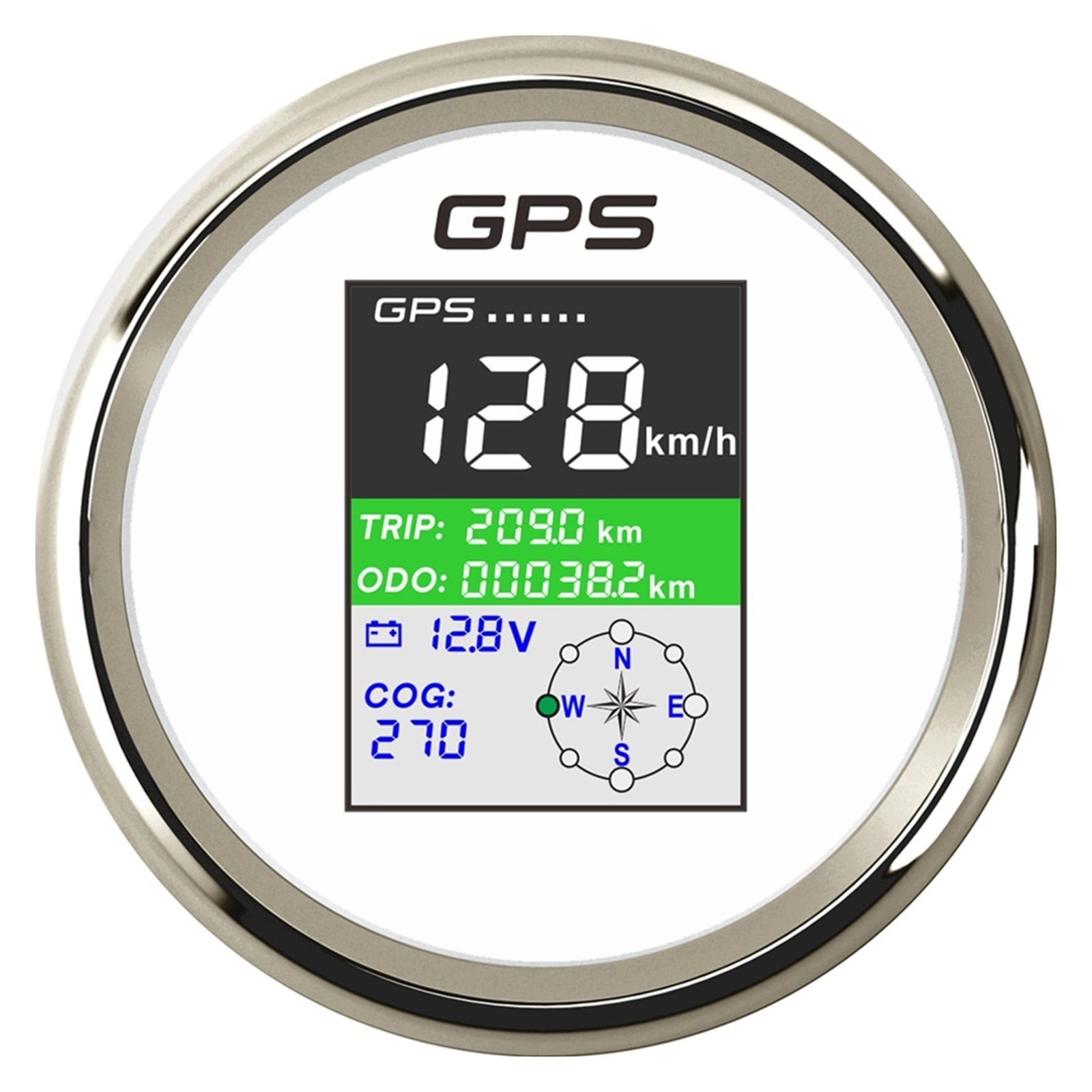 85mm Digital GPS Speedometer Gauge Waterproof TFT Screen MPH Knots Km/h ...