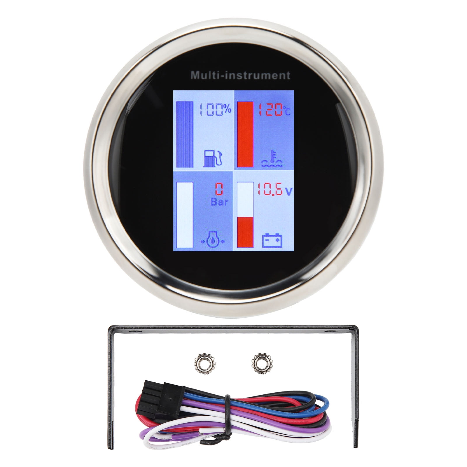 85mm Digital Water Temp Gauge LED Backlight High Precision IP67 ...