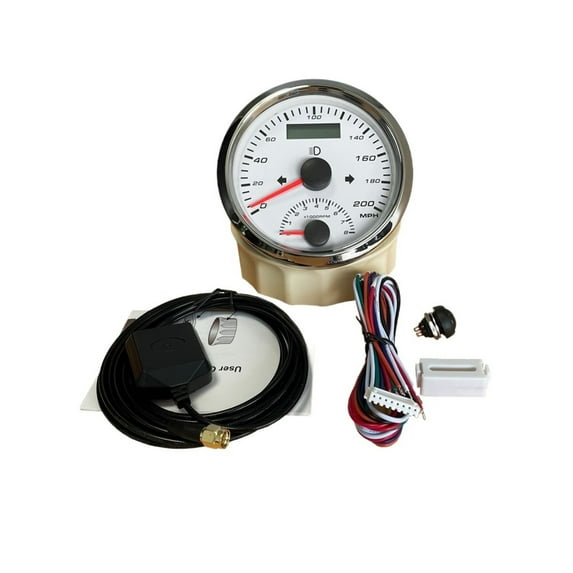 85mm GPS Speedometer 0-125 MPH 0-200 MPH Tachometer Left Right ...