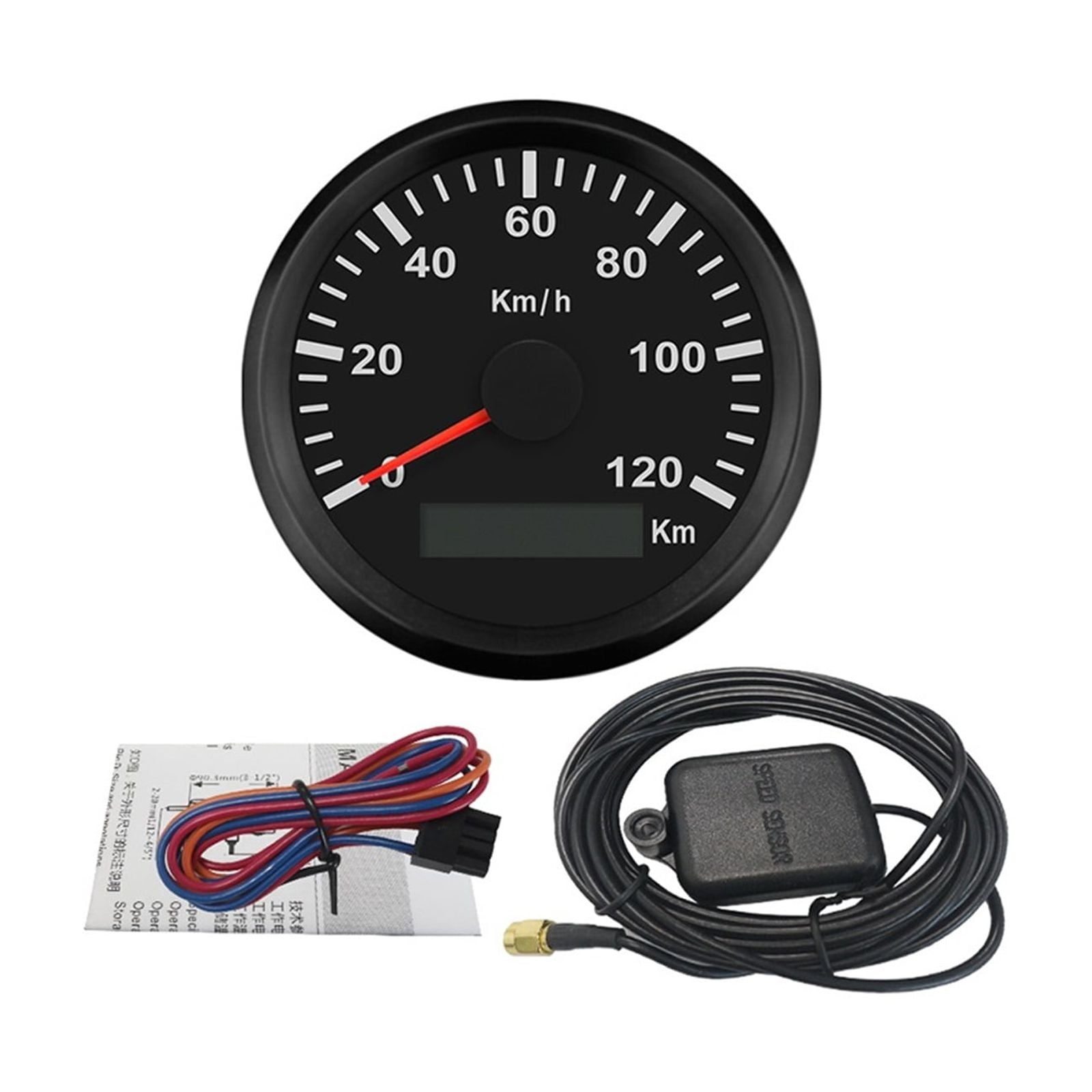 85mm GPS Speedometer 120KM/H 200KM/H IP67 Waterproof Speed Gauge For ...