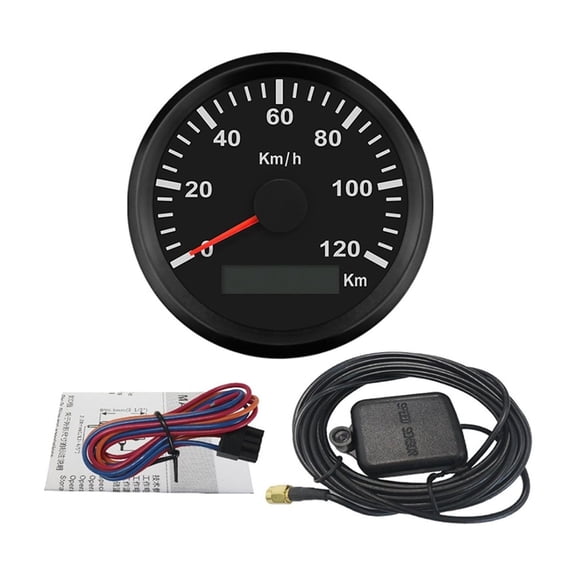 Universal 110mm 0-200km/h GPS Speedometer Car Speed Gauge Total Mileage ...