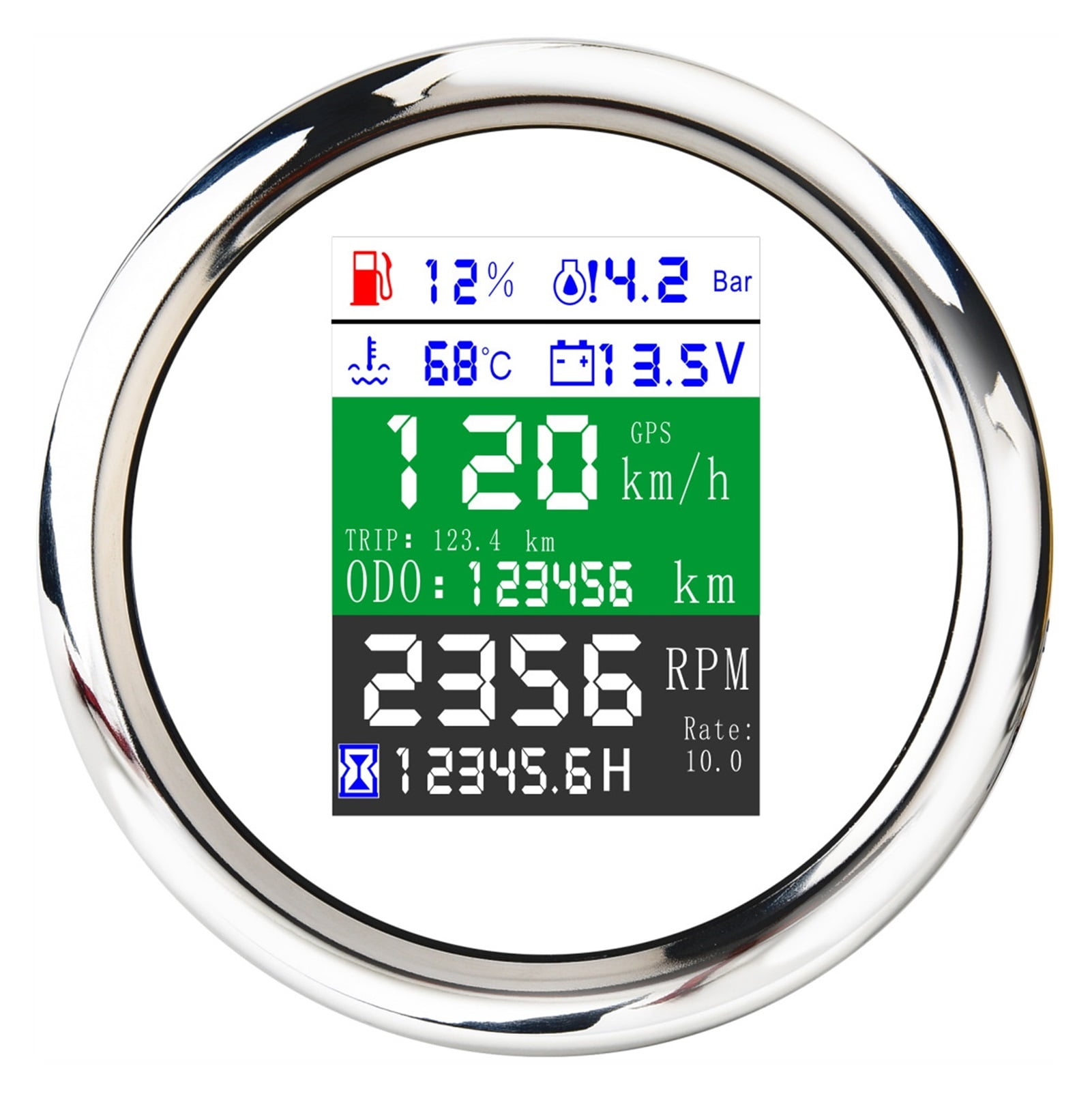 85mm GPS Speedometer IP67 Waterproof Speed Gauge for Boat Car Truck 6 ...