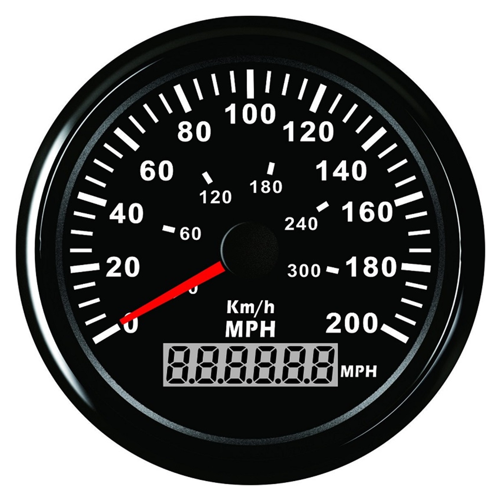 85mm GPS Speedometer Odometer 0-200MPH 0-300KM/H Speed Gauge Odometer ...