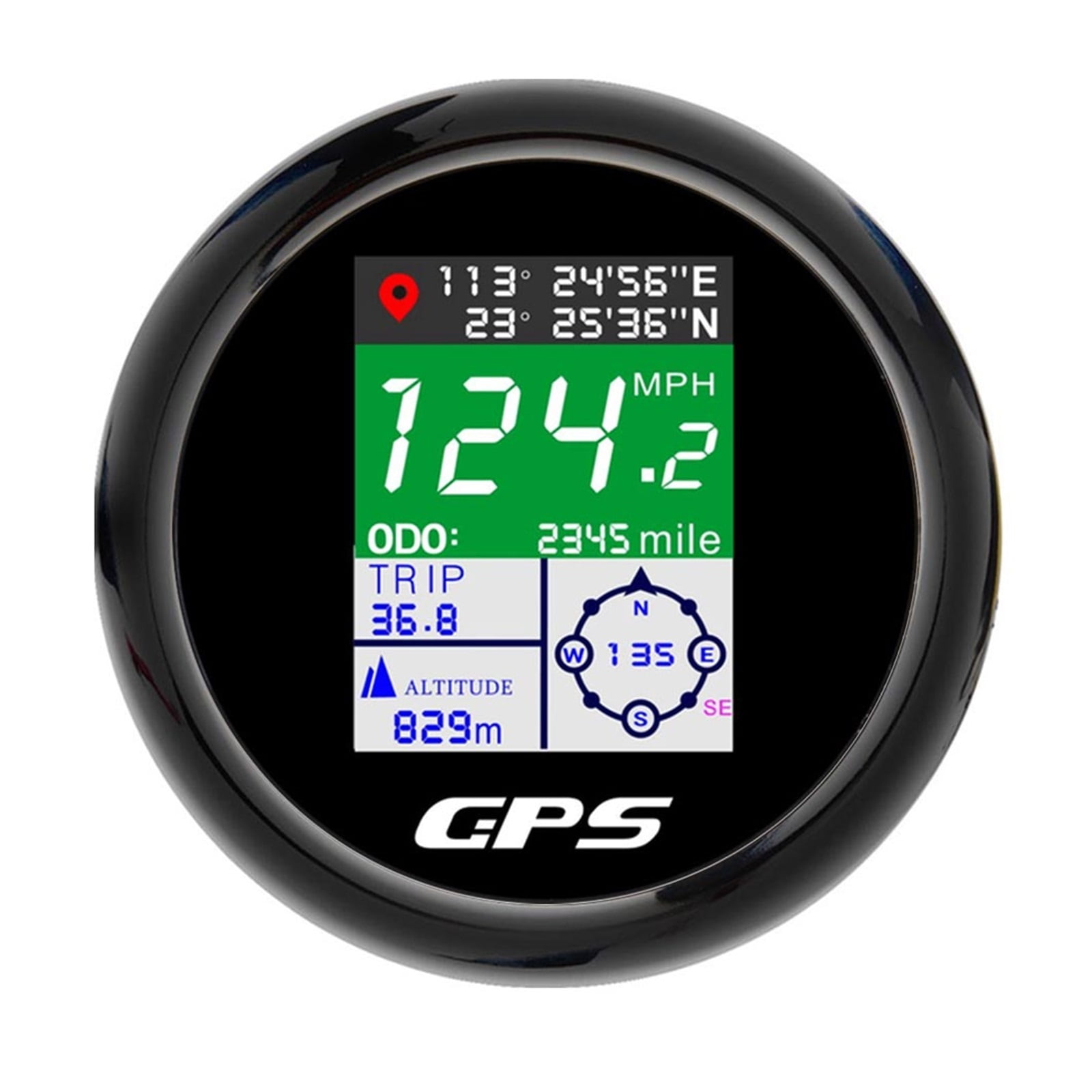 85mm GPS Speedometer With GPS Antenna Adjustable Mph Knot Km/h Digital ...