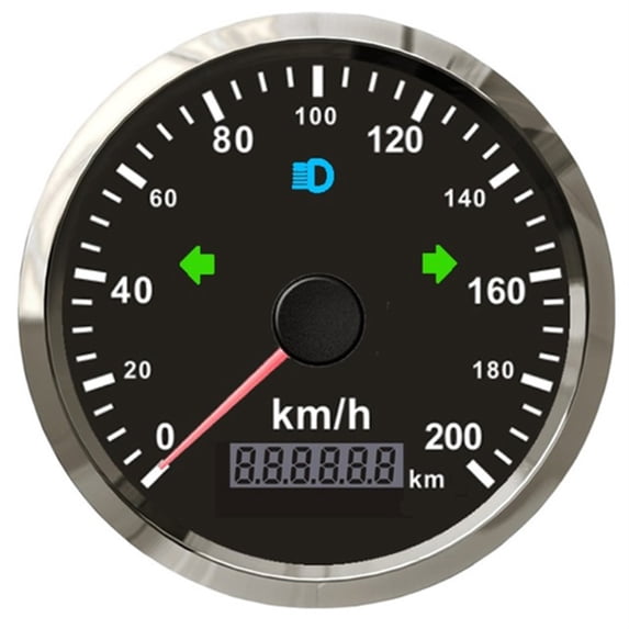 85mm GPS Speedometer With Red Backlight 125km/ 200km/h For Car Boat ...