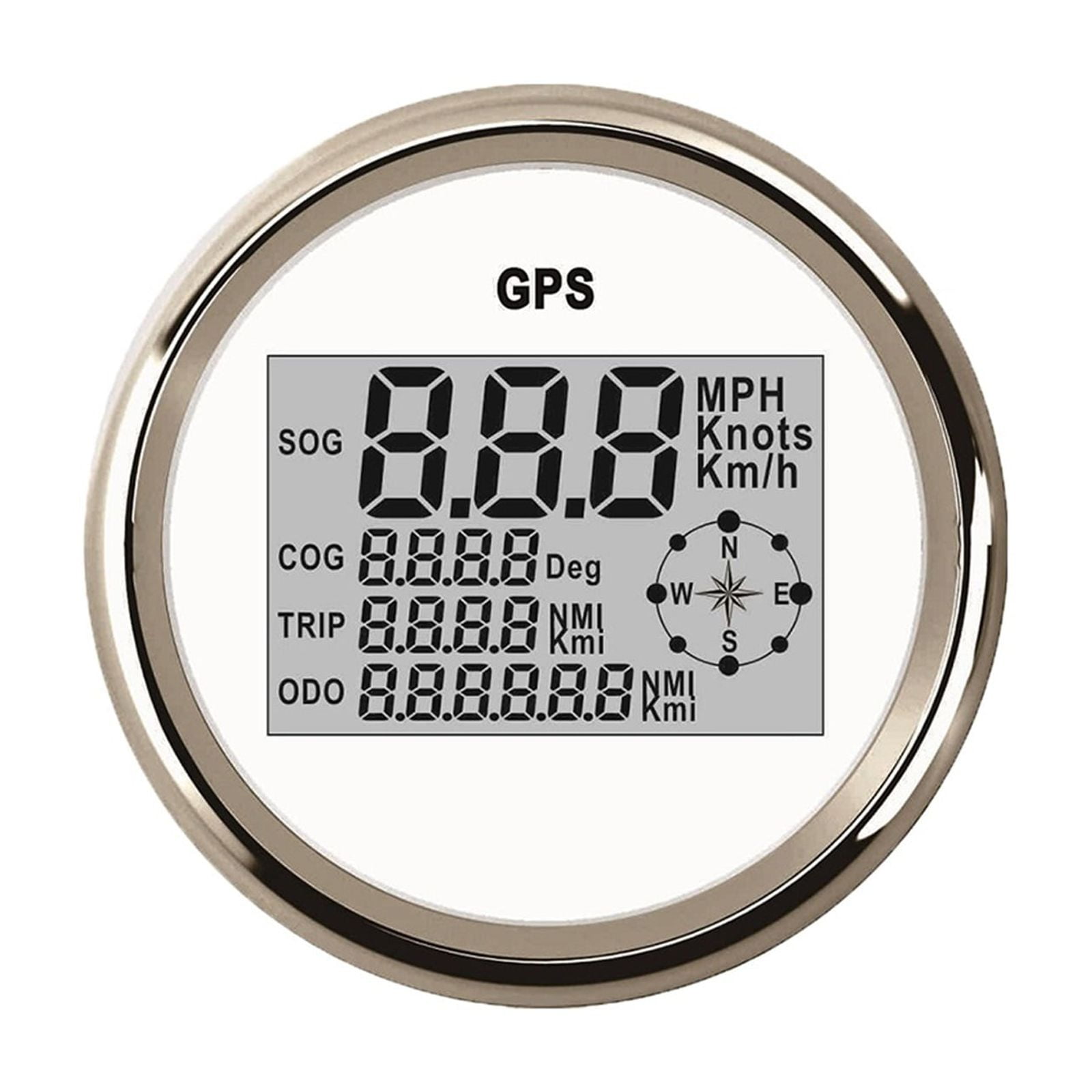 85mm Marine Boat Car GPS Speedometer LCD Display 0~999 Km/h Knots MPH ...