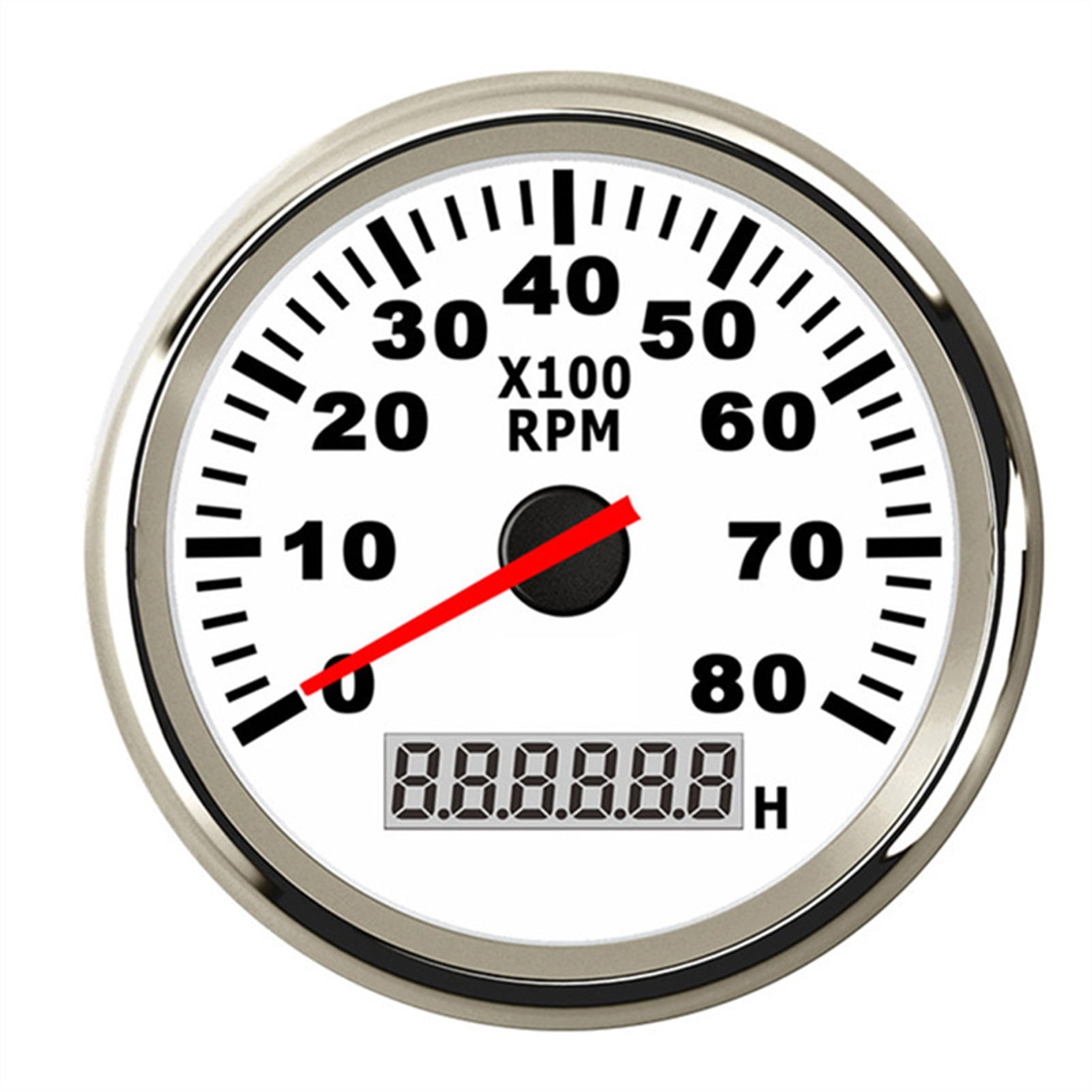 85mm Marine Tachometer 3000 4000 6000 RPM Tacho Meter Gauge Red ...