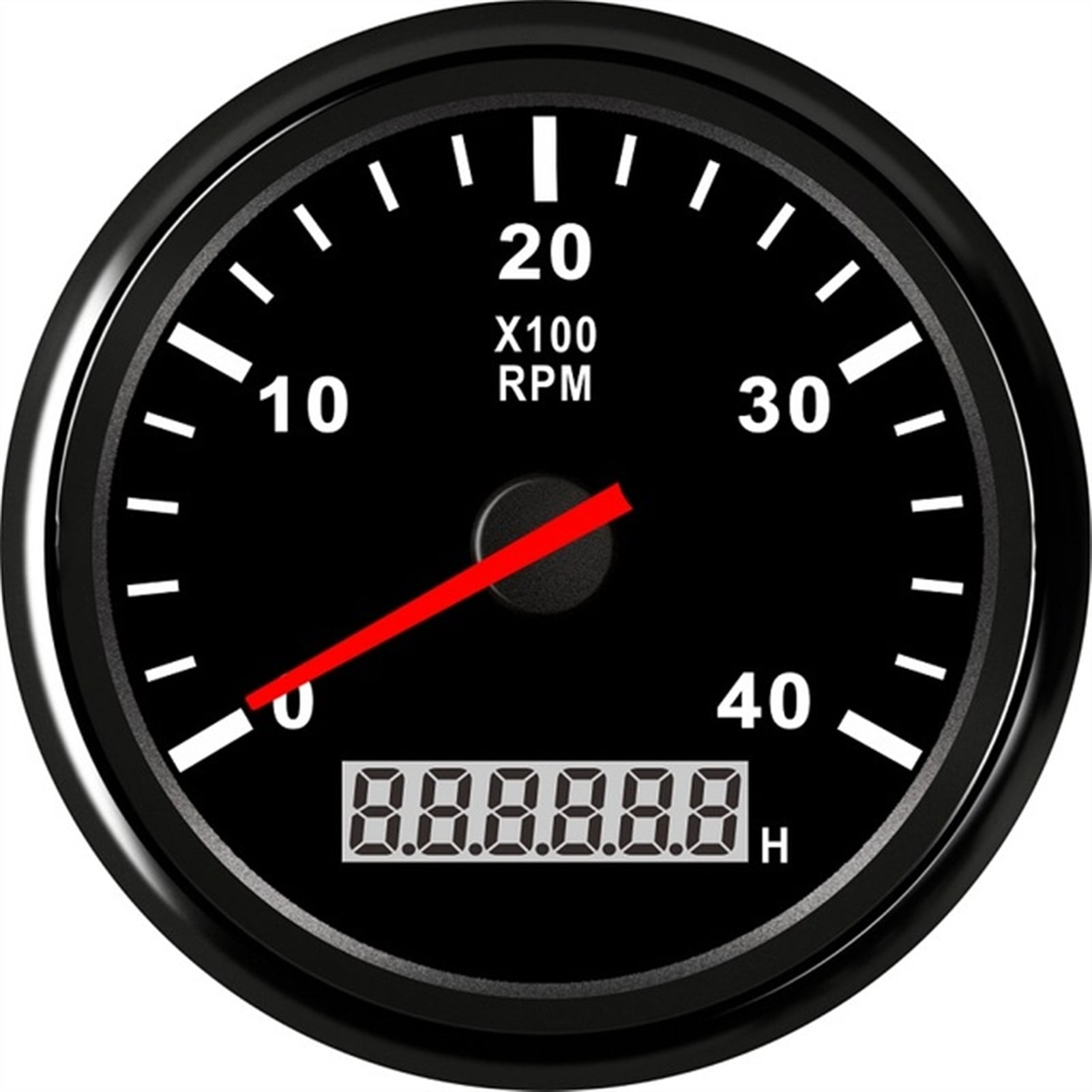 85mm Marine Tachometer 3000 4000 6000 RPM Tacho Meter Gauge Red ...