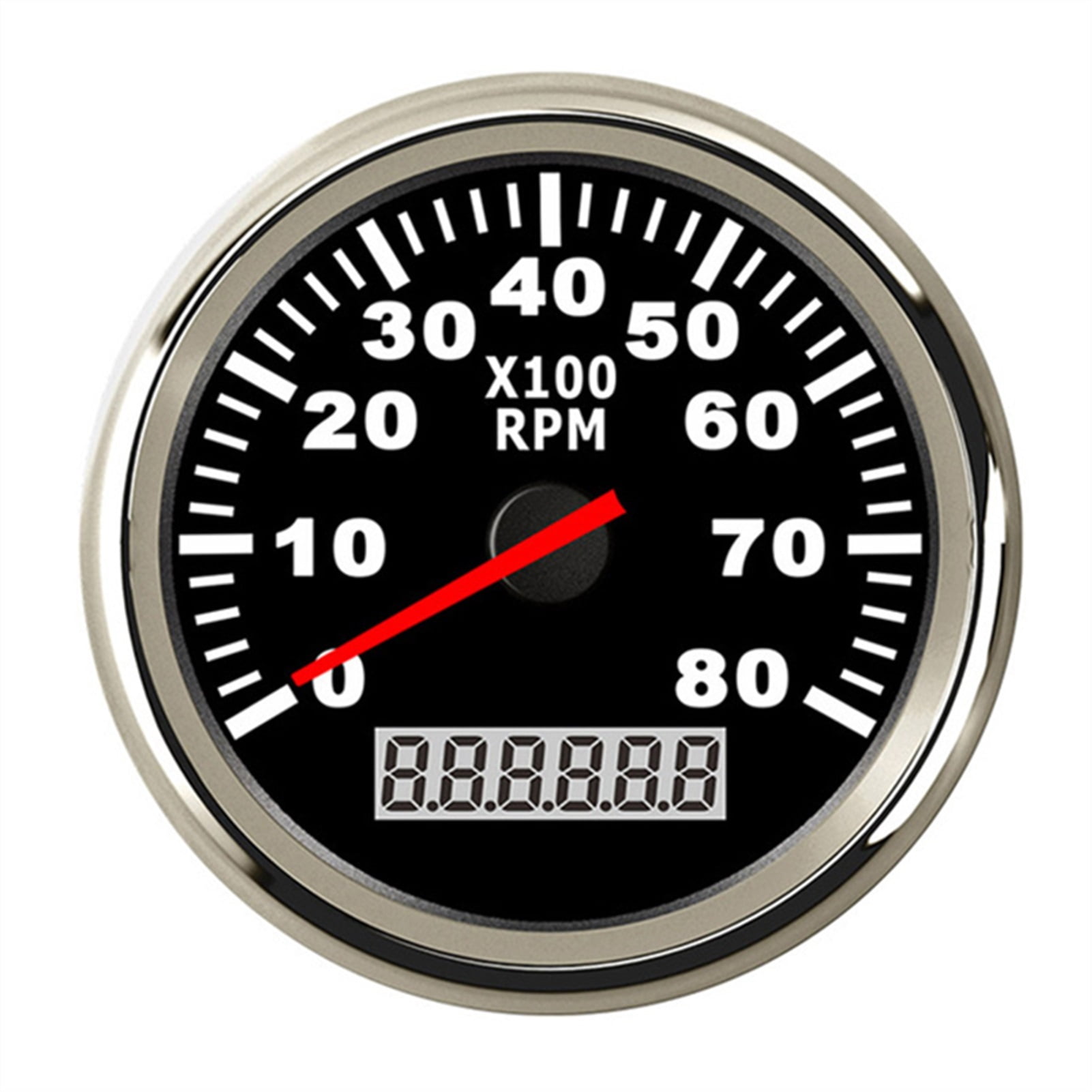 85mm Marine Tachometer 3000 4000 6000 RPM Tacho Meter Gauge Red ...