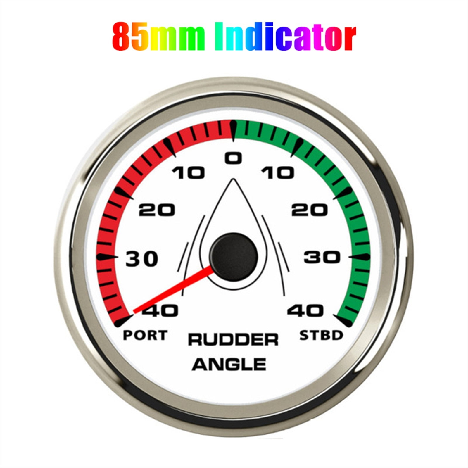 85mm Rudder Angle Indicator 0-190 ohm With Mating Sensor 52mm 8 Color ...