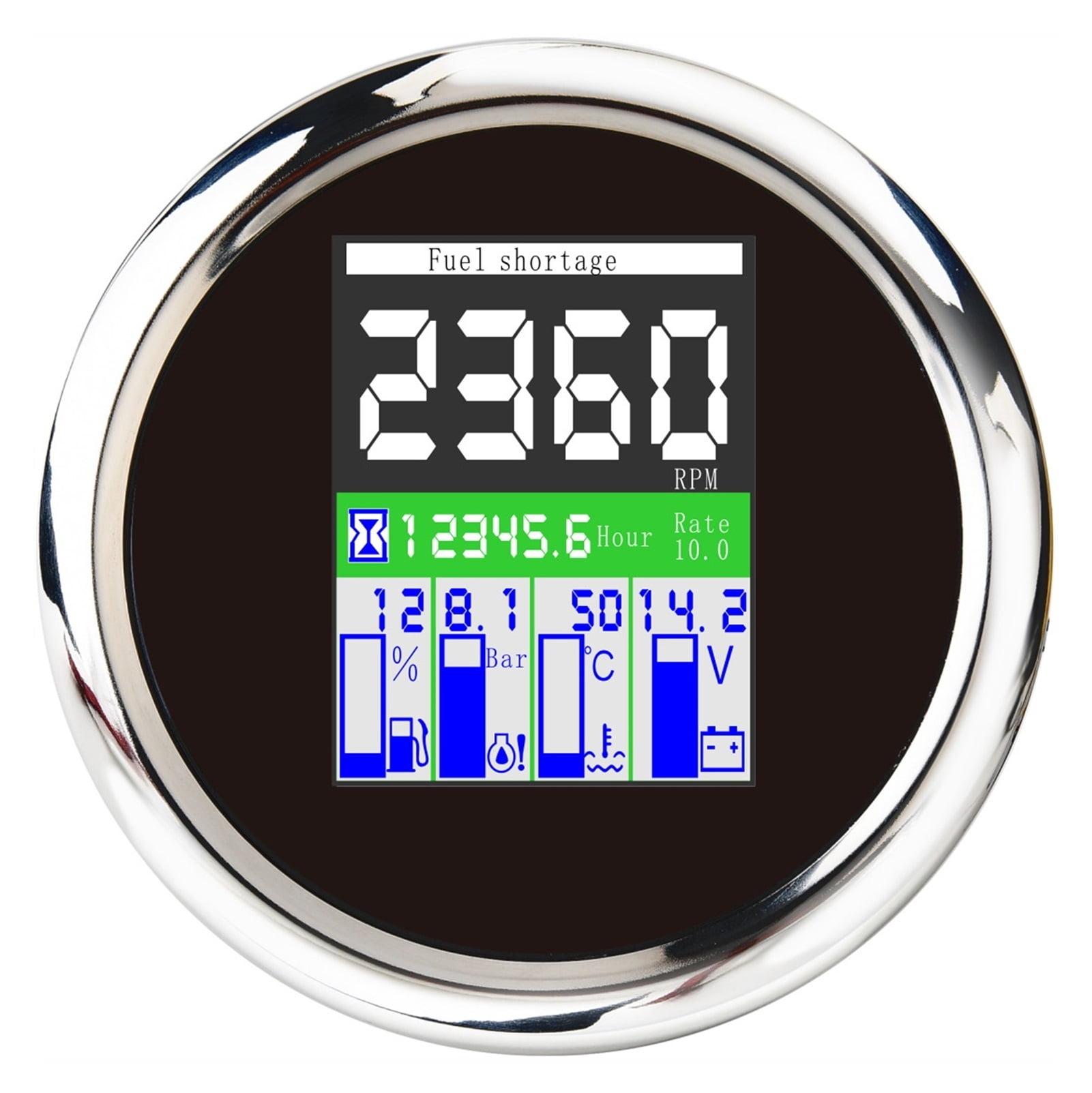 85mm TFT Screen Multi-Functional Gauge Digital Meter GPS Speedometer ...