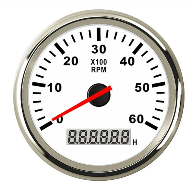 85mm Tachometer Gauge with LCD Hourmeter For Universal Car Yacht Boat ...