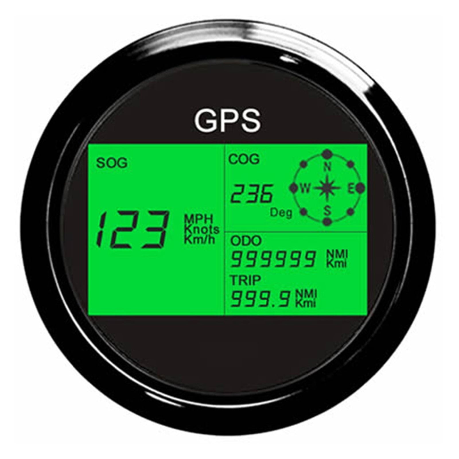 85mm Waterproof Digital GPS Speedometer Gauge With 7 Colors Backlight ...