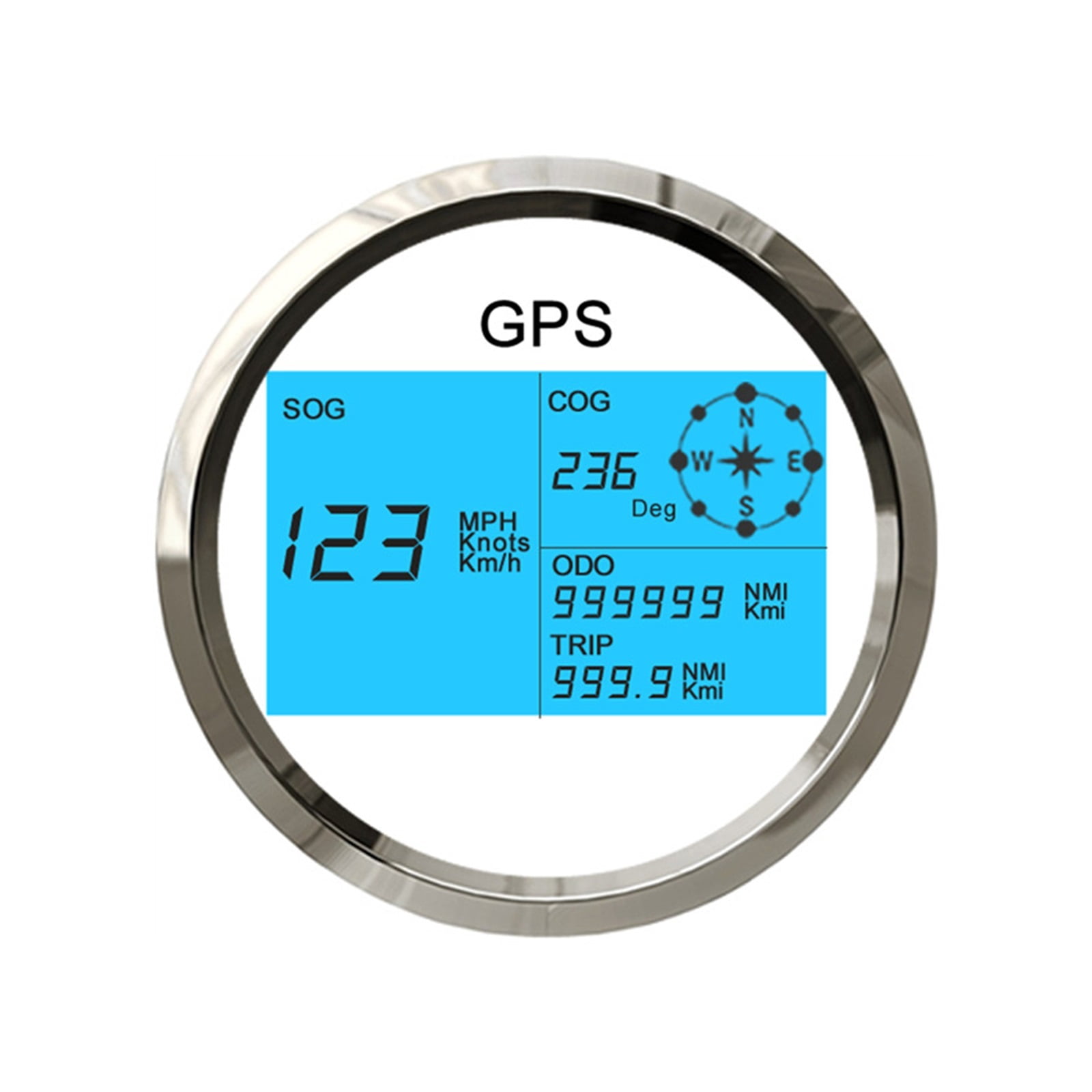 85mm Waterproof Digital GPS Speedometer Gauge With 7 Colors Backlight ...