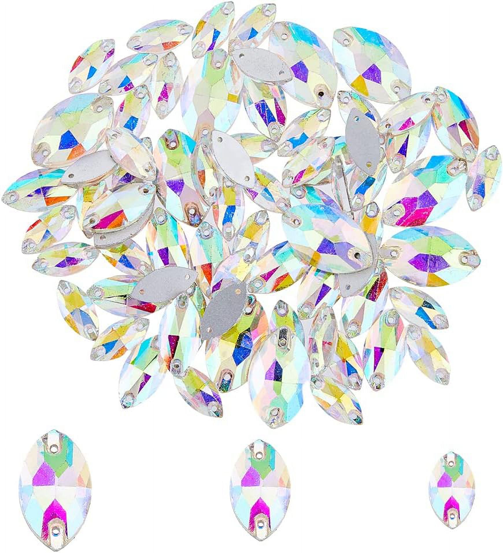 85pcs 3 Styles Horse Eye Glass Rhinestones Sewing Rhinestones Flatback ...
