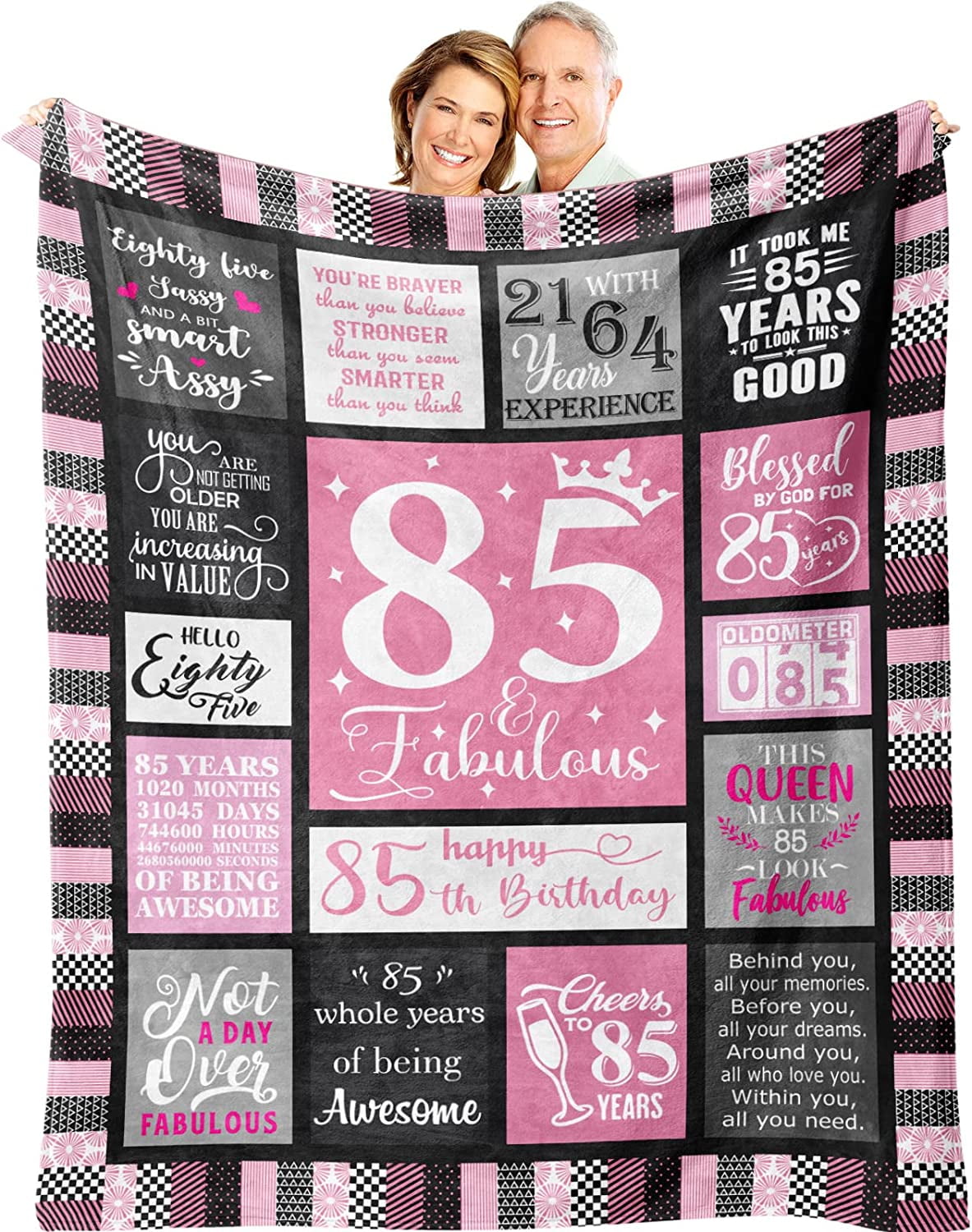 85th Birthday Gifts for Women Blanket, 85th Birthday Party Decorations, Best Gifts for 85 Year ...