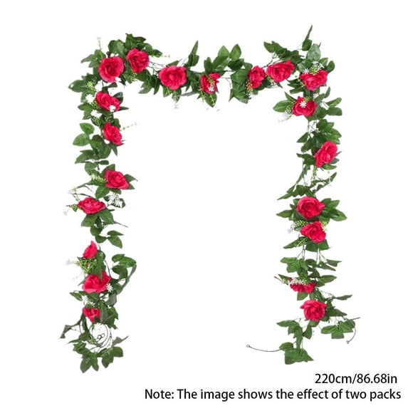 86-Inch Lifelike Artificial Flower Garland with Layered Petals for ...