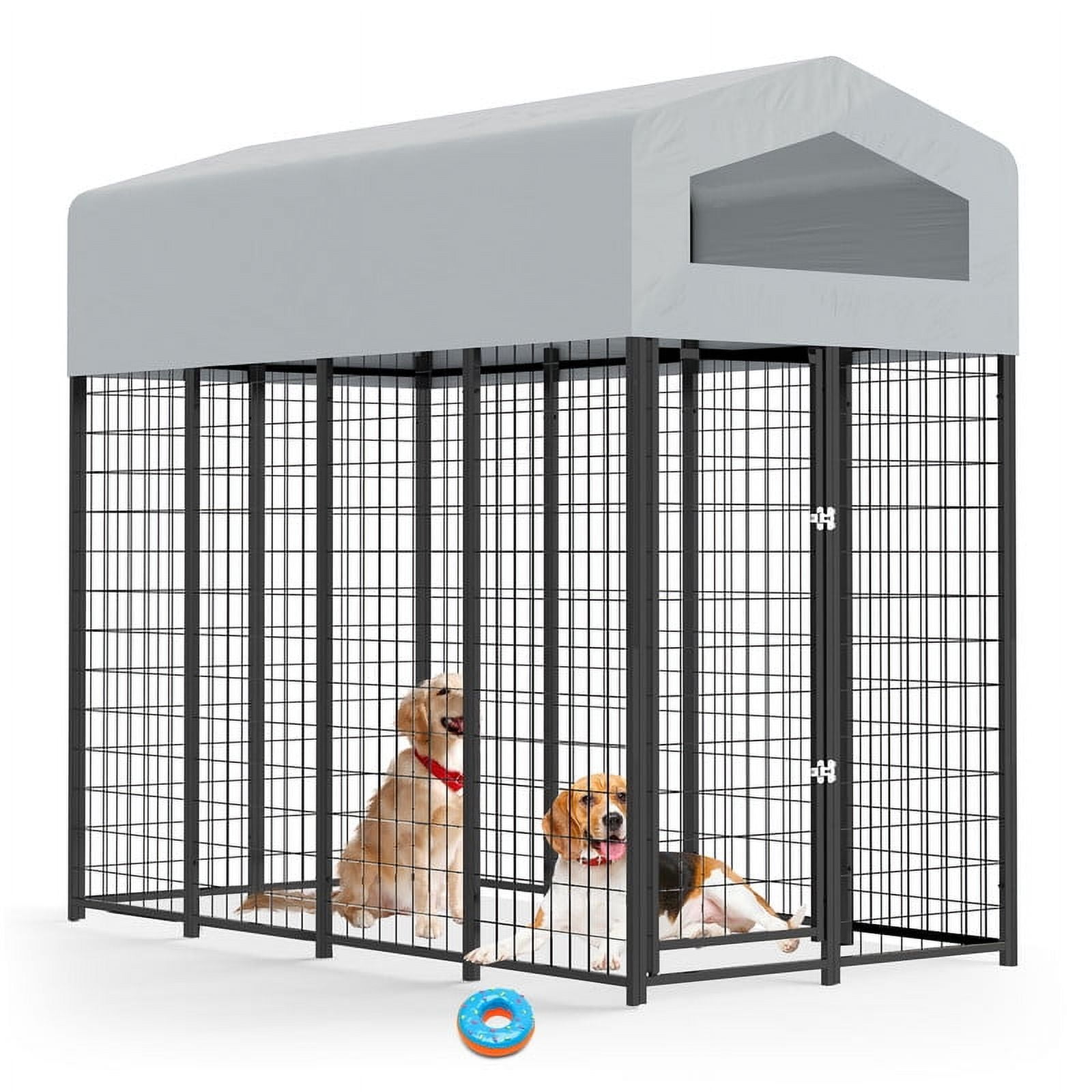 86" L x 45" W x 79" H Large Dog Kennel for Outdoor Use, Secure Lock ...