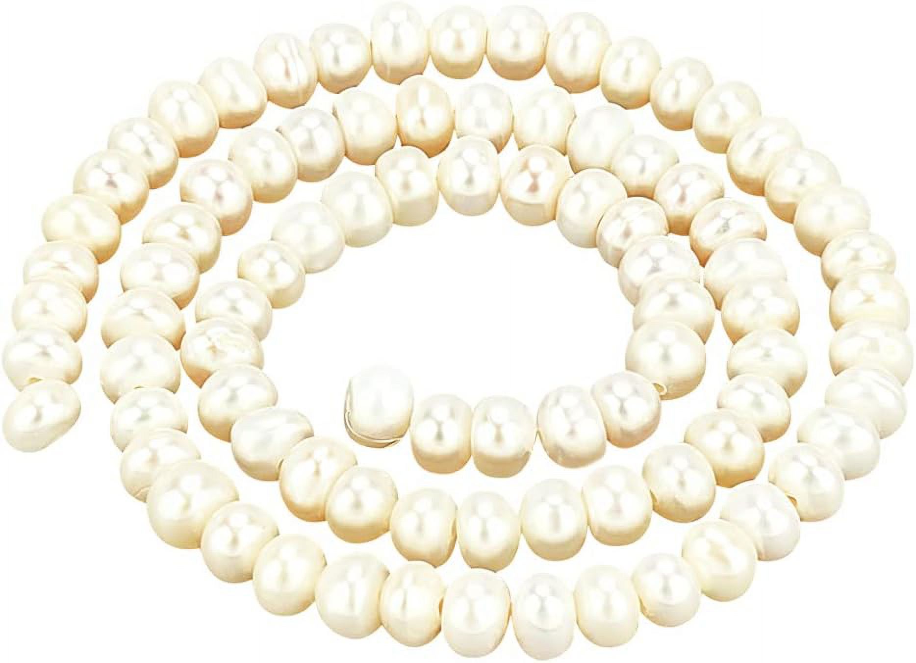 86 Pcs Natural Cultured Freshwater Pearl Beads Beige Pearl Strands ...