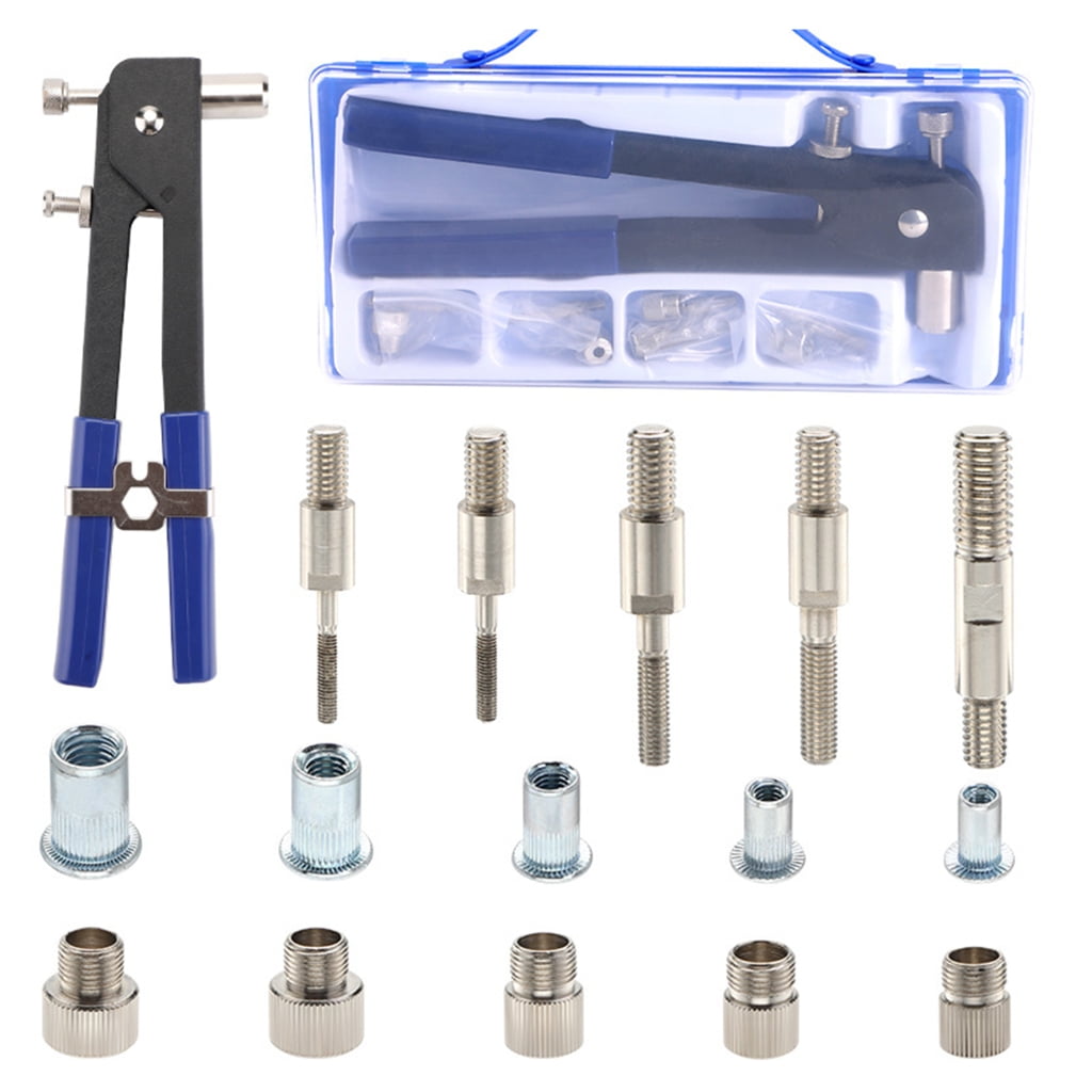 86 Pcs Rivet Guns Kits Riveter Tool Set 3/4/5/6/8 Threaded Rivet Nut ...