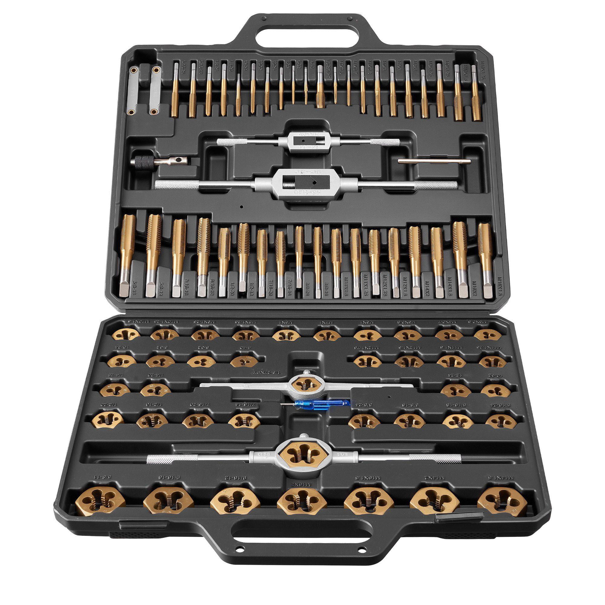 86 Piece Metric and SAE Tap and Die Set M3 to M12 4 to 5 8 Inch Coarse ...