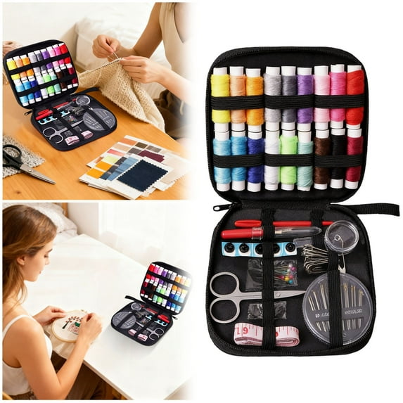 86-Piece Portable Sewing Kit – Travel-Friendly Set with Thread ...