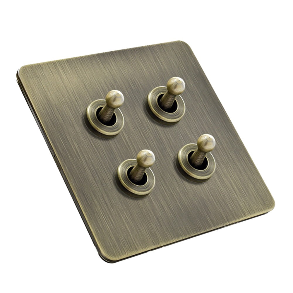 86 Type Green Bronze Stainless Steel Panel Wall 1-4 Gang 1/2 Way Toggle ...