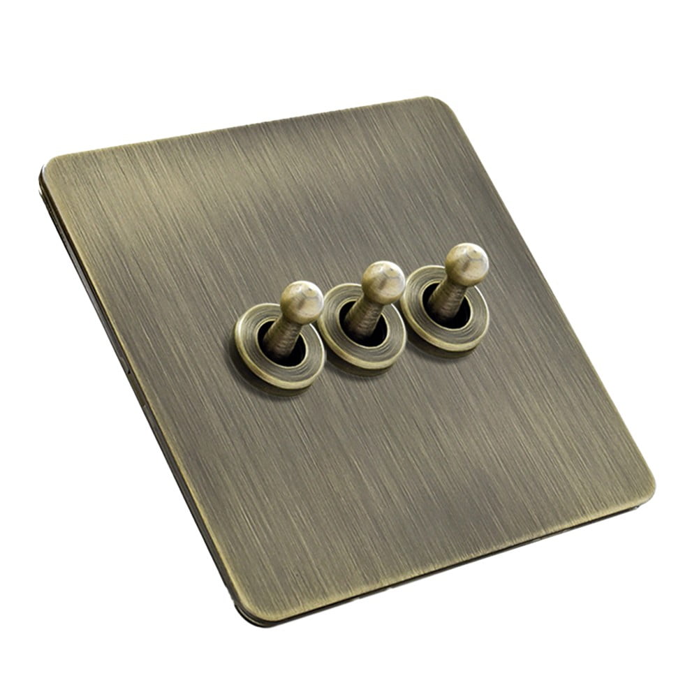 86 Type Green Bronze Stainless Steel Panel Wall 1-4 Gang 1/2 Way Toggle ...