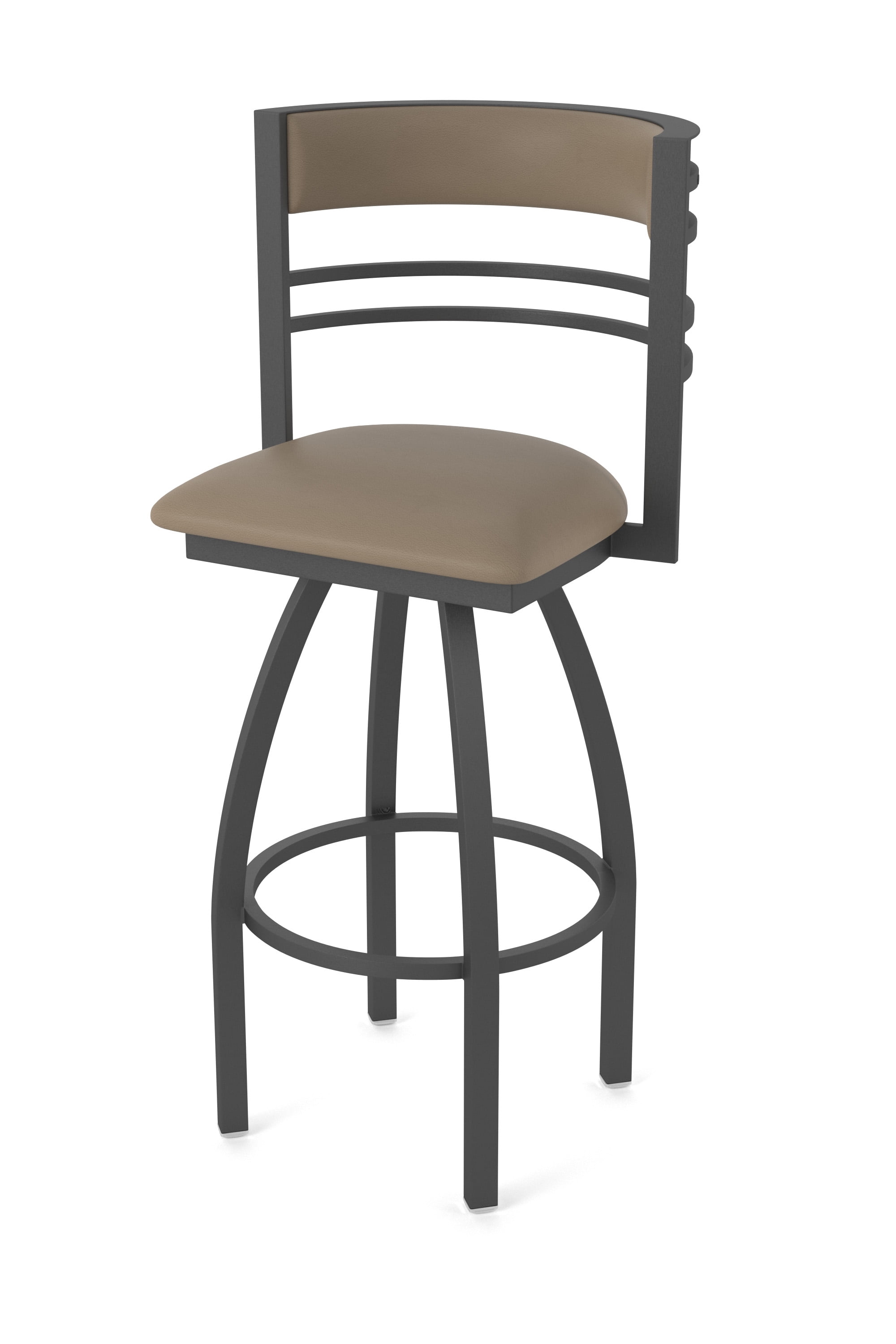 860 Hunter 30" Swivel Bar Stool with Pewter Finish and Canter Earth ...