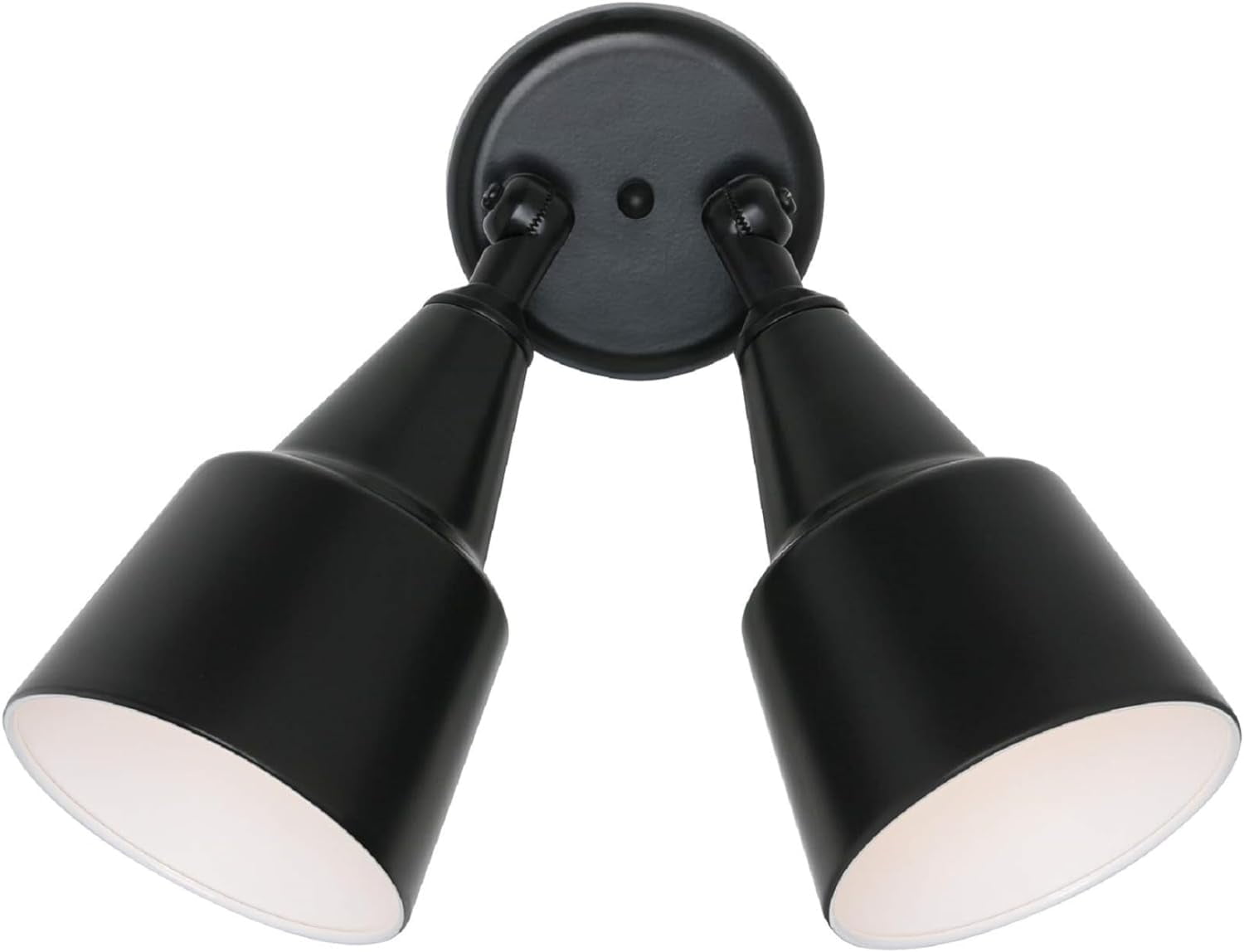 8607-12 Two Adjustable Swivel Flood Light Outside Fixture, Black Finish ...