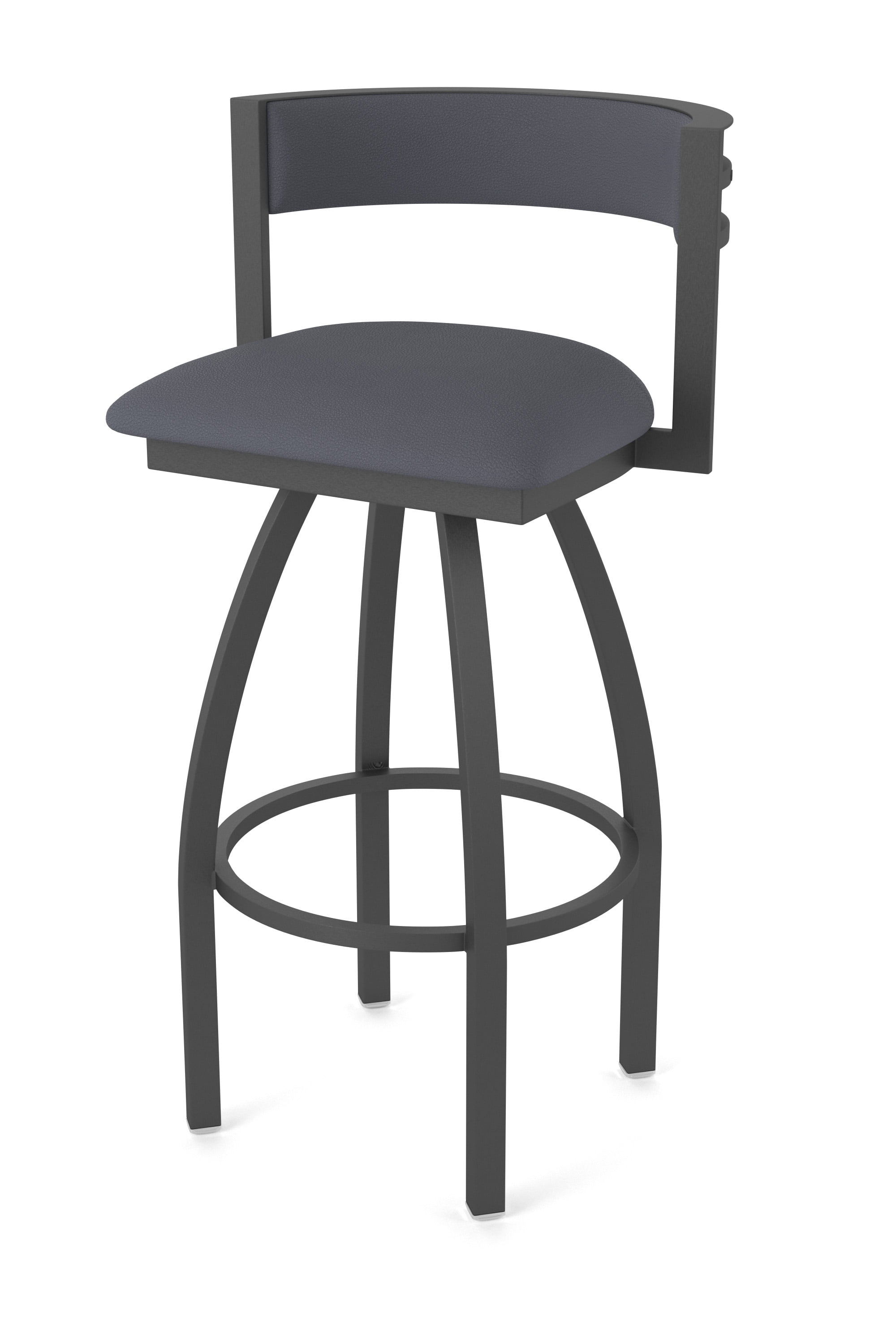 861 Artemis 30" Swivel Bar Stool with Pewter Finish and Canter Storm ...