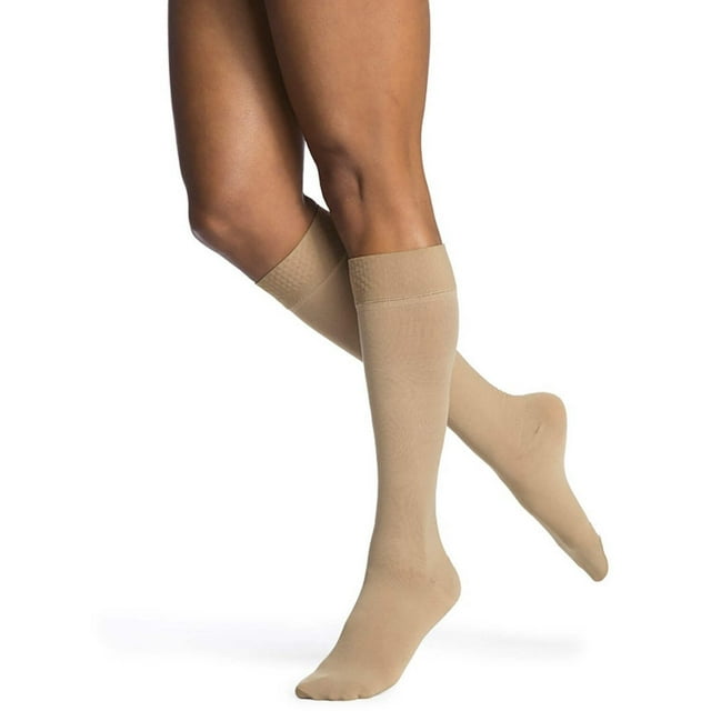862 Select Comfort Women's Closed Toe Knee Highs w/Grip Top -20-30 mmHg ...