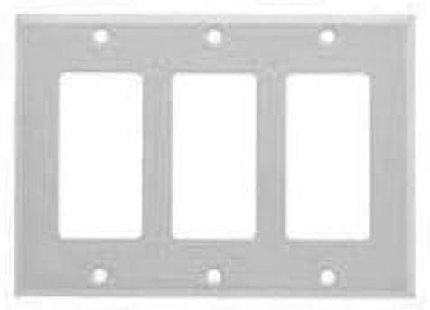 86403 Standard Receptacle Wall Plate, 3 Gangs, 4-1/2 in H x 6-3/8 in W ...