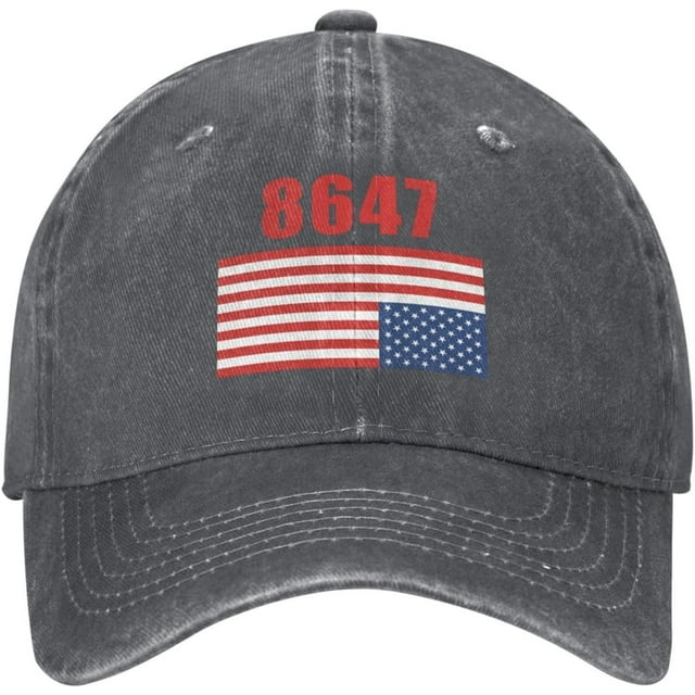 8647 Hat Fashion Cowboy Hats Upside Down American Flag Dad Cap Black ...