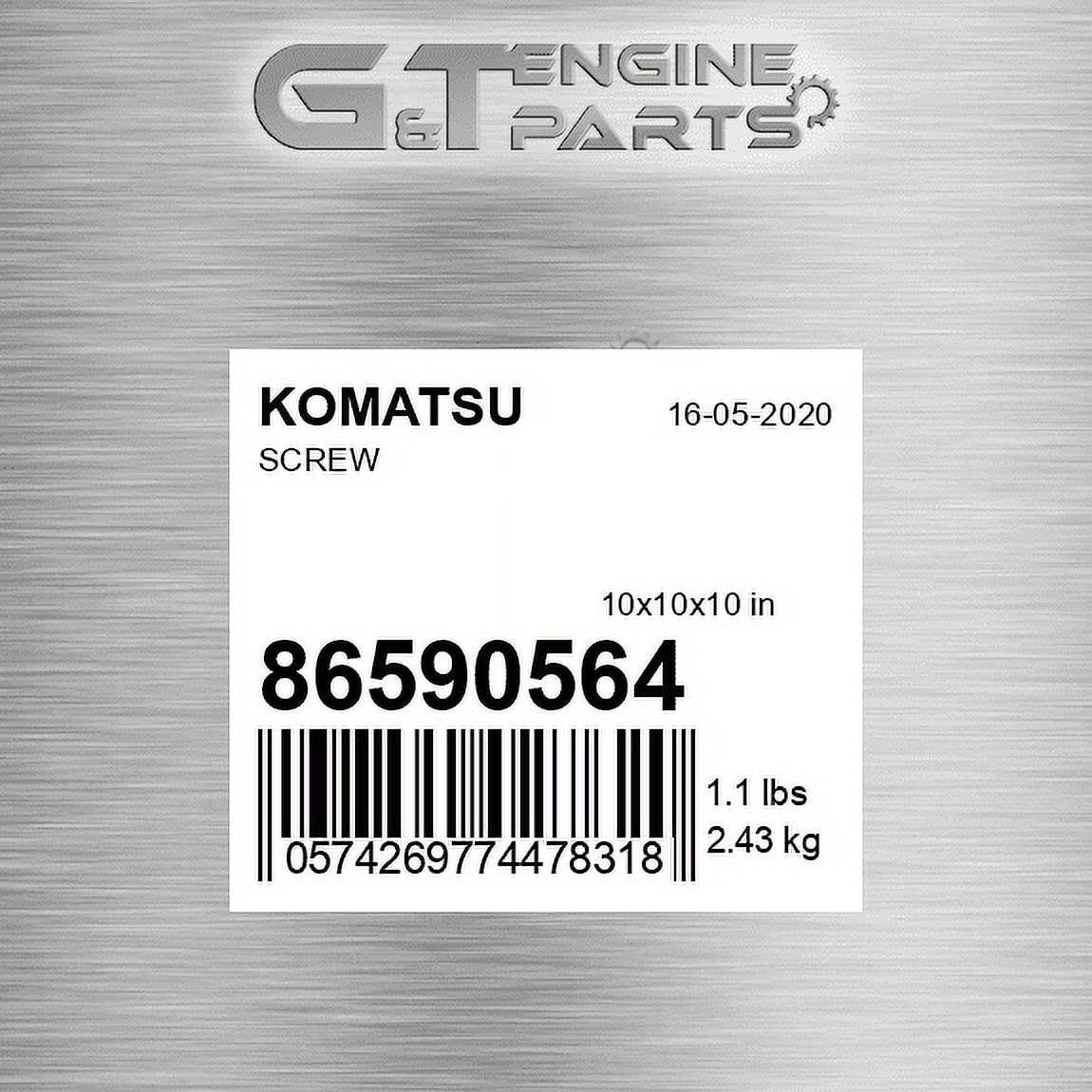 86590564 SCREW fits KOMATSU (New OEM) - Walmart.com