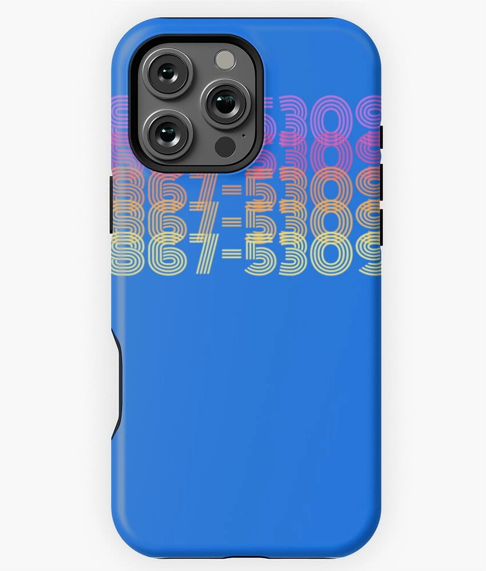 867-5309 1980s Famous Song Lyrics Phone Case for iPhone 16 15 14 13 12 ...