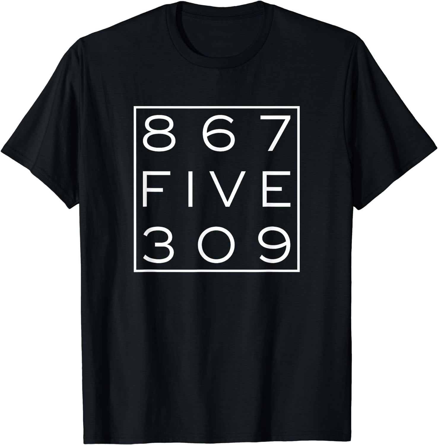 8675309 Nostalgic and Funny 80s T Shirt Black Small - Walmart.com