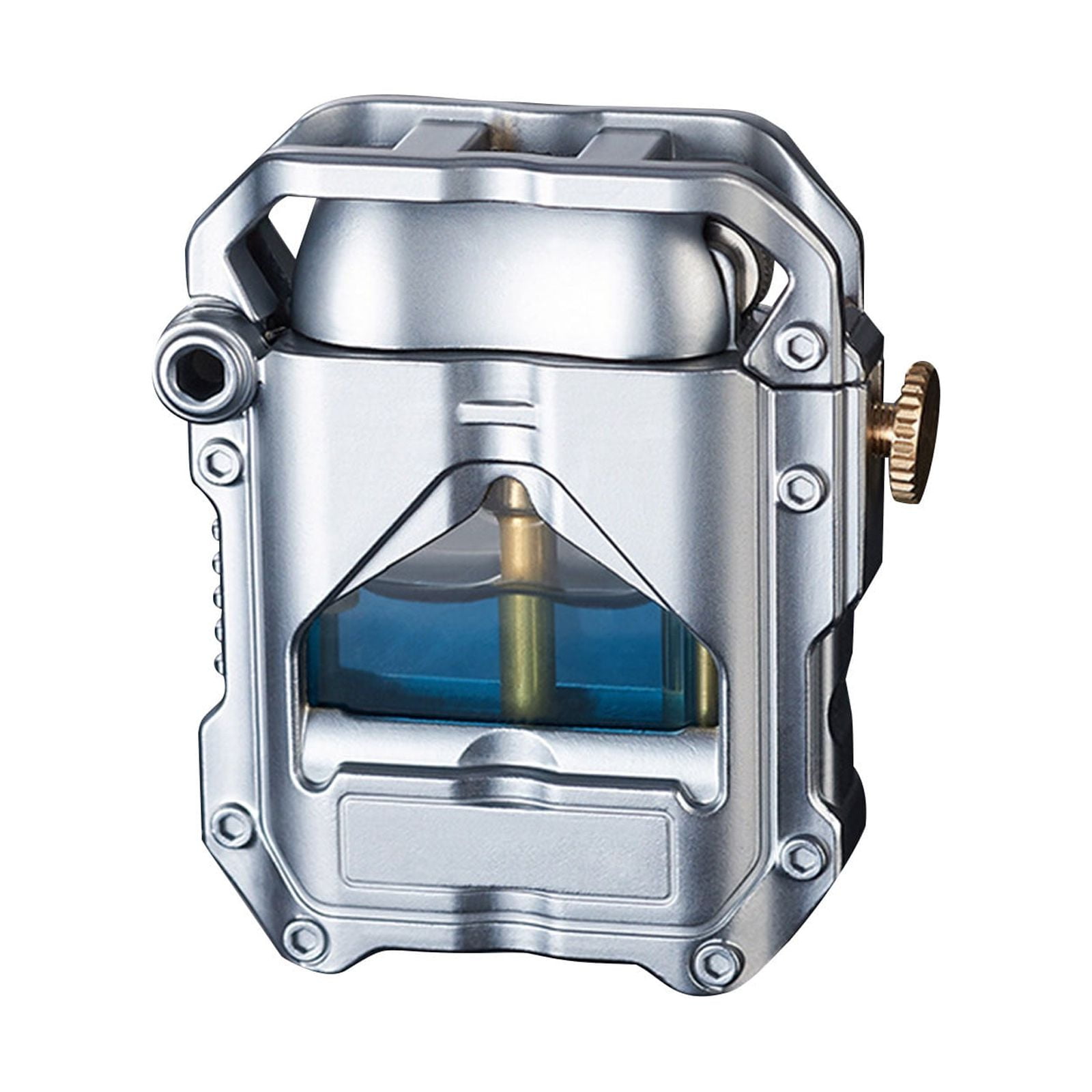 868 Transparent Oil Tank Kerosene Lighter Cool Mecha Warror Metal ...