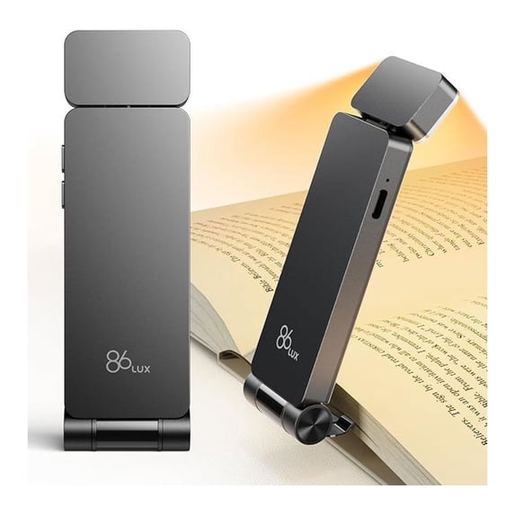 86lux Book Light, Rechargeable Reading Lights for Books in Bed ...