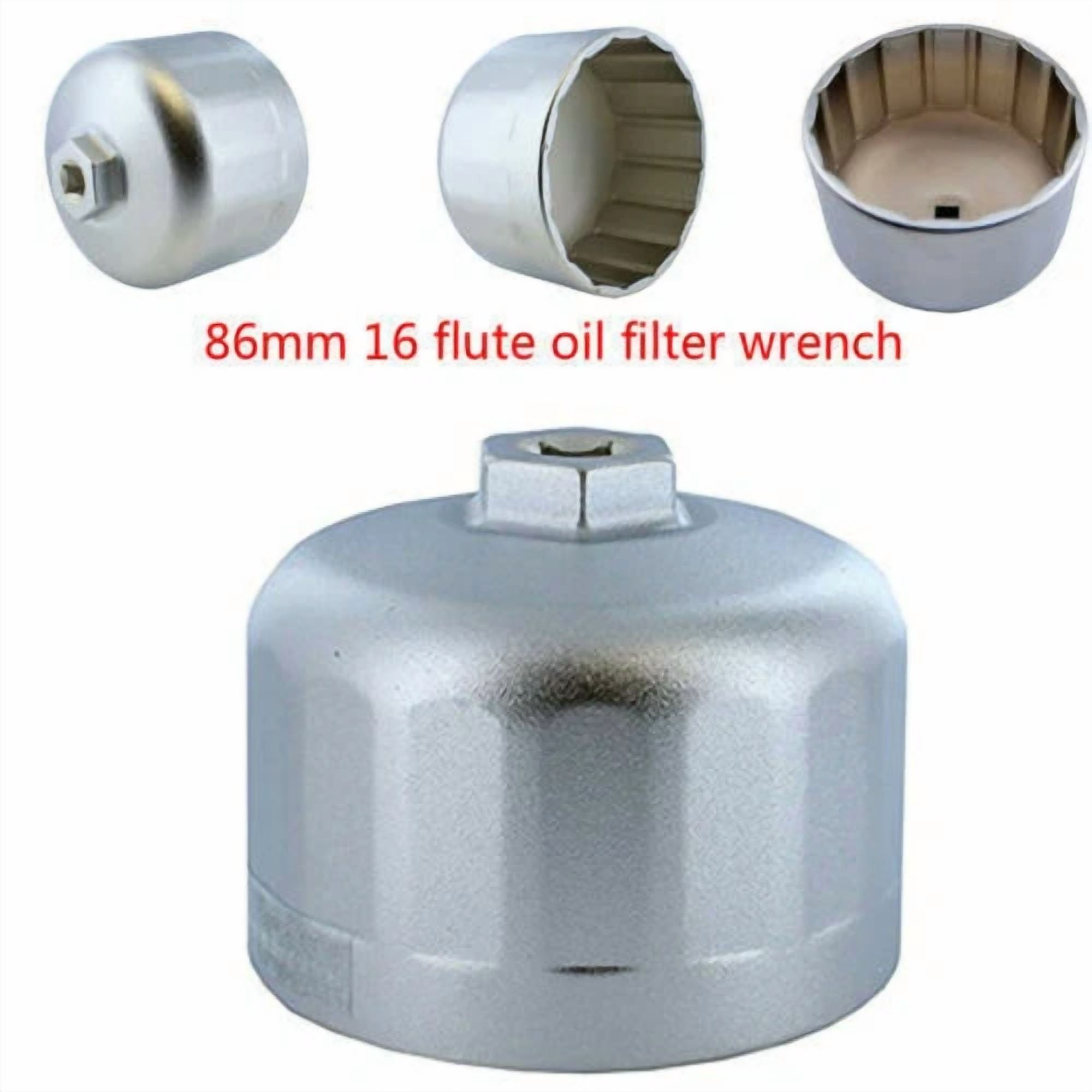 86mm 16 Flute Oil Filter Wrench Tool for BMW Volvo Cartridge Style ...