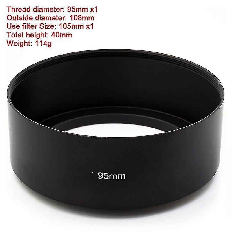 86mm 95mm 105mm X1 Thread Metal Lens Hood Shade For Telephoto Lens ...