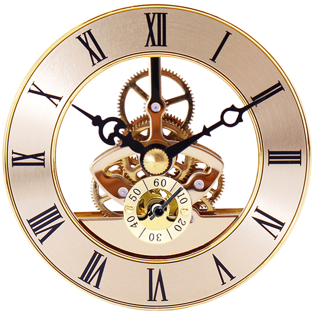 86mm Gold Silver See Through Clock Movement Metal Gear Mechanism with ...