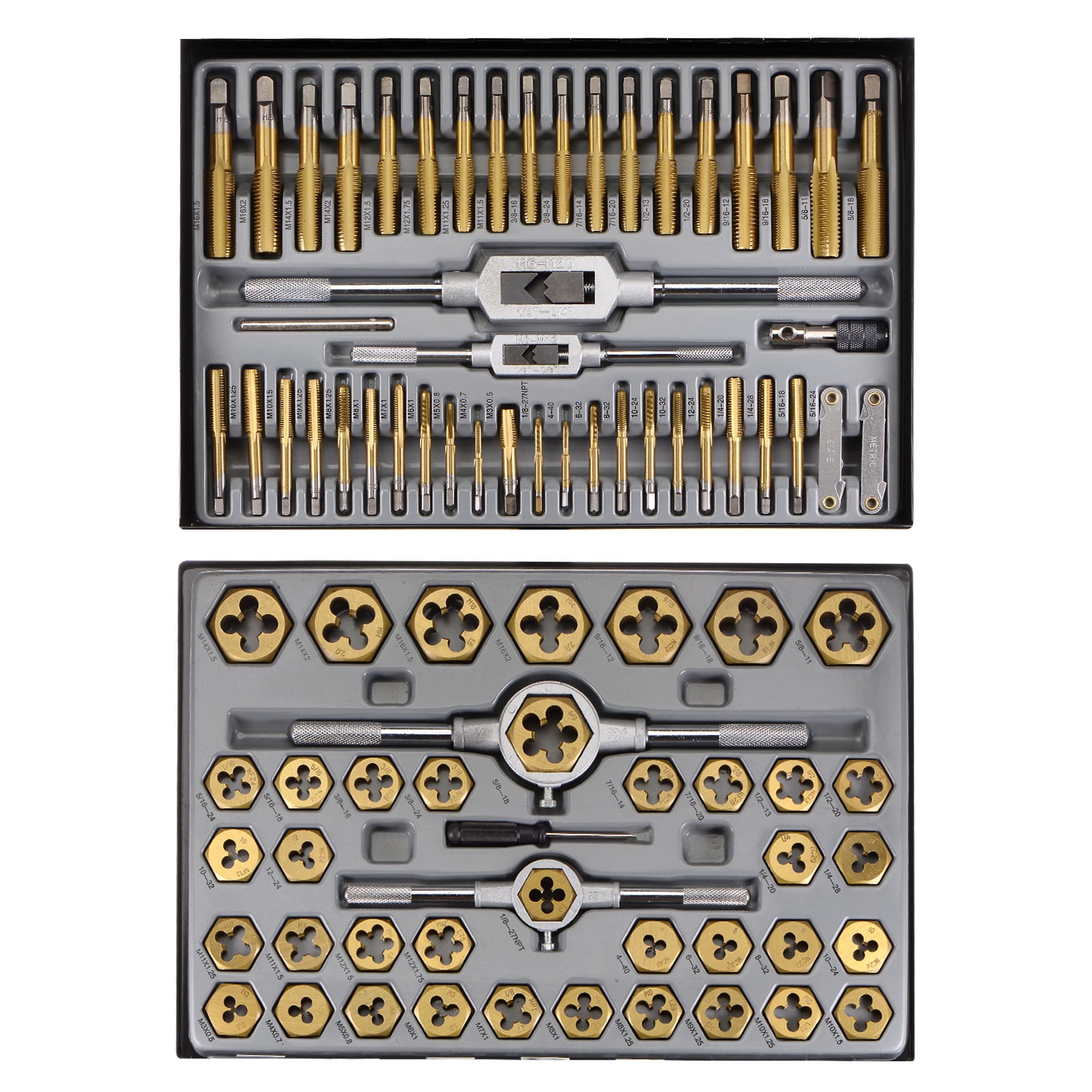 86packs Tap and Die Sets SAE & Metric Threading External & Internal ...