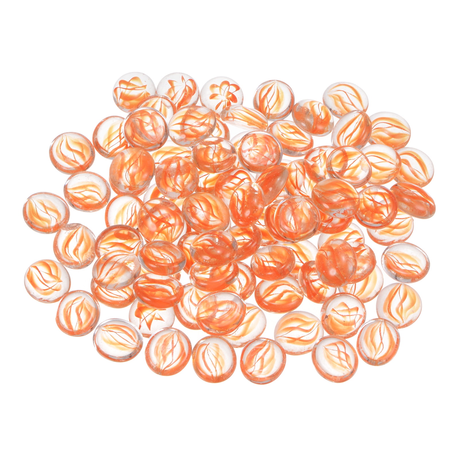 86pcs Fire Glass Beads for Fire Pit, 3/4" Luster Glass Marbles for Fish ...