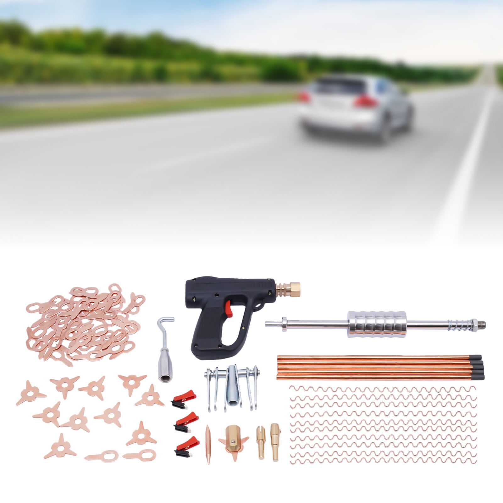 86x Stud Welder Dent Puller Kit Car Body Panel Dent Spot Welding Repair ...