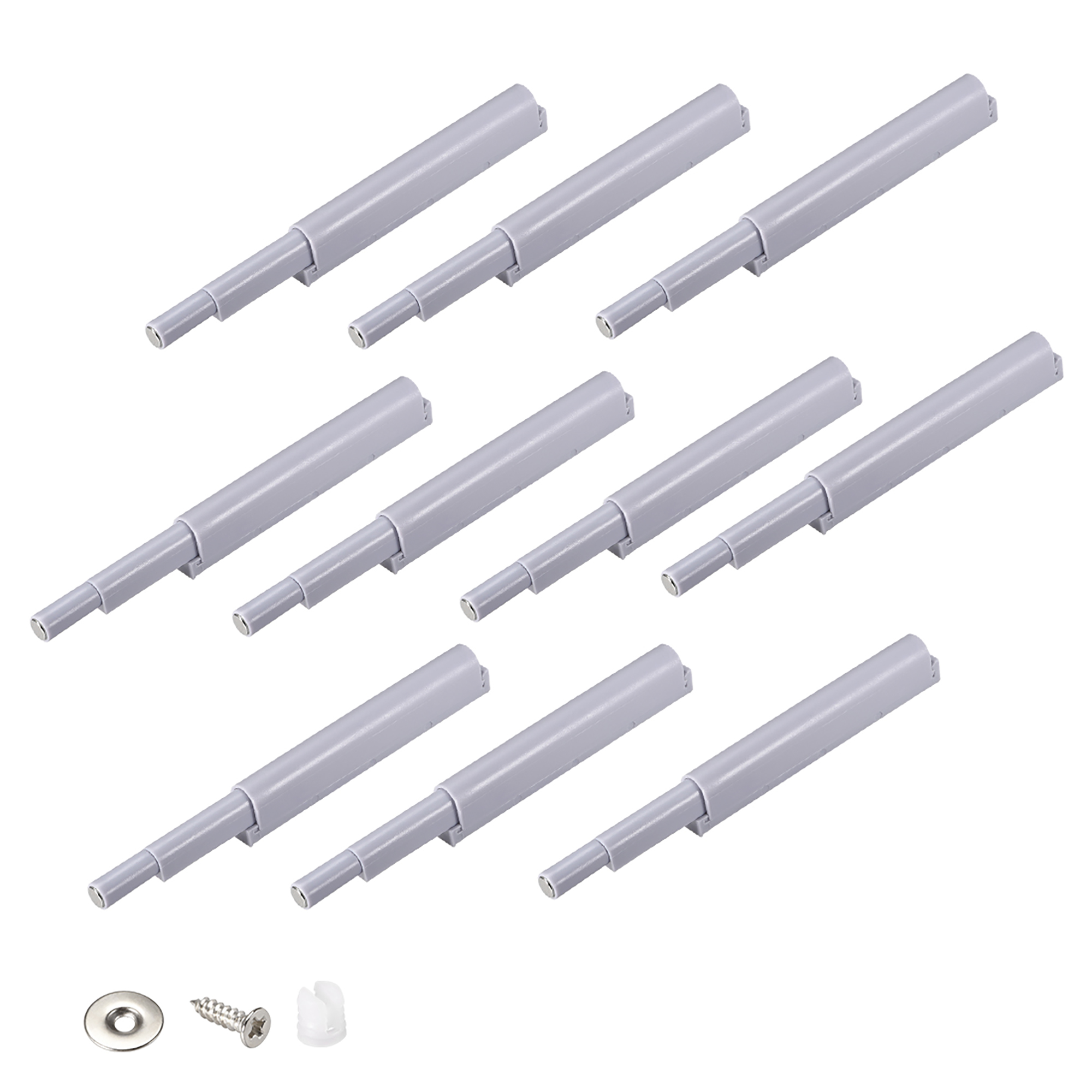 86x10x15mm Magnetic Touch Catch Damper Buffer Plastic Gray 10Sets ...