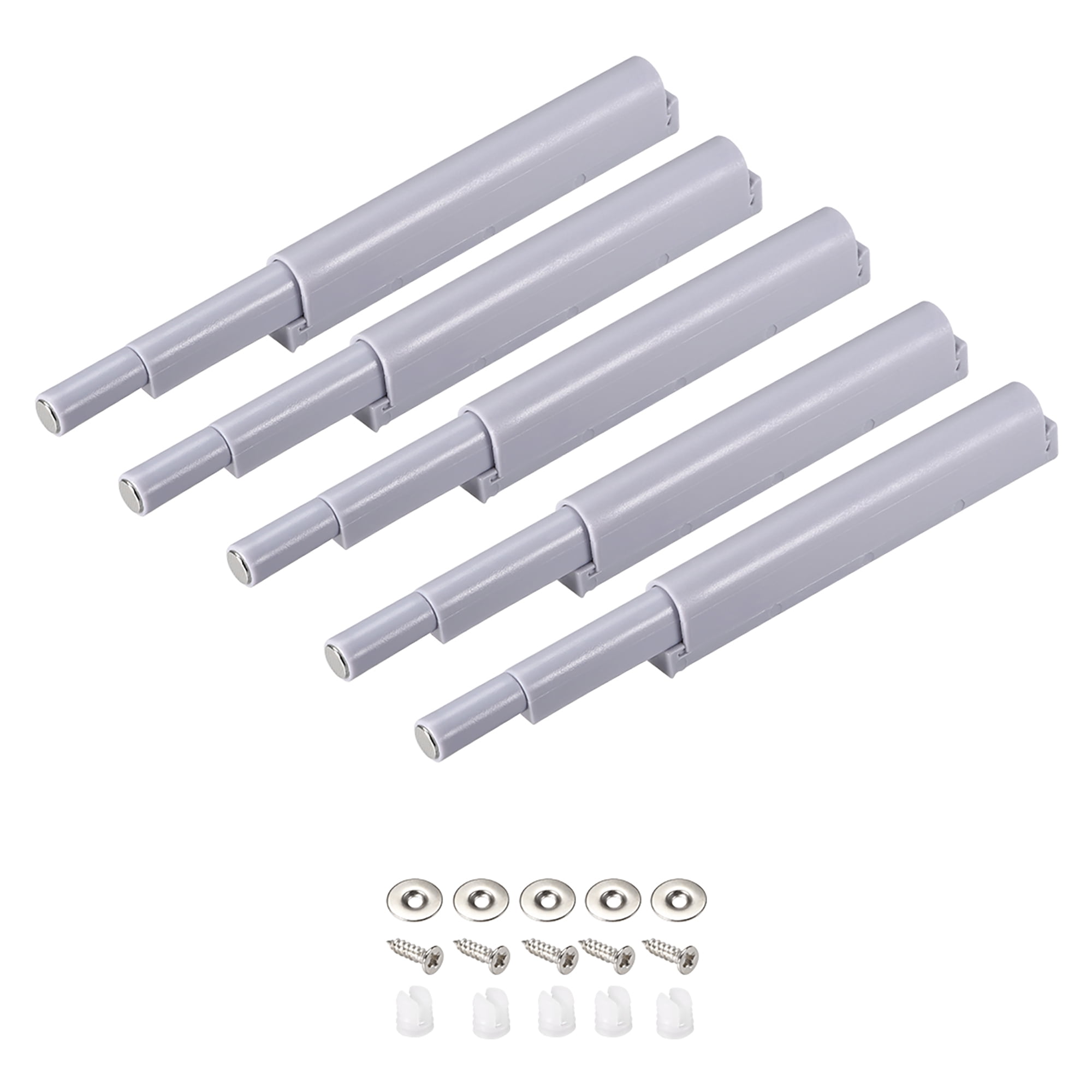 86x10x15mm Magnetic Touch Catch Damper Buffer Plastic Gray 5Sets ...