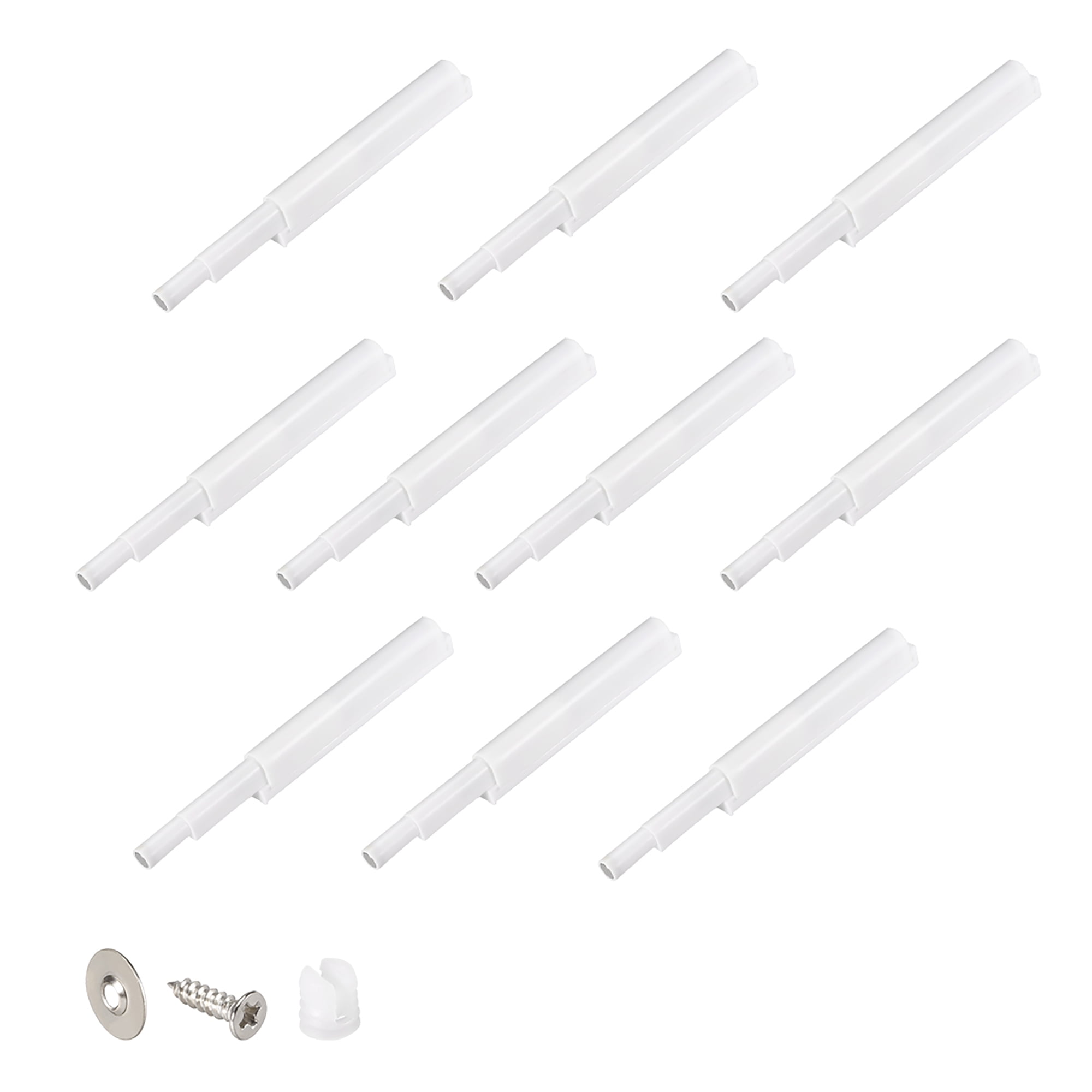 86x10x15mm Magnetic Touch Catch Damper Buffer Plastic White 10Sets ...