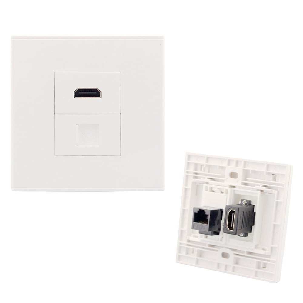 86x86mm CAT6 Gigabit Network Socket Network Extender Wall Panel Plug ...